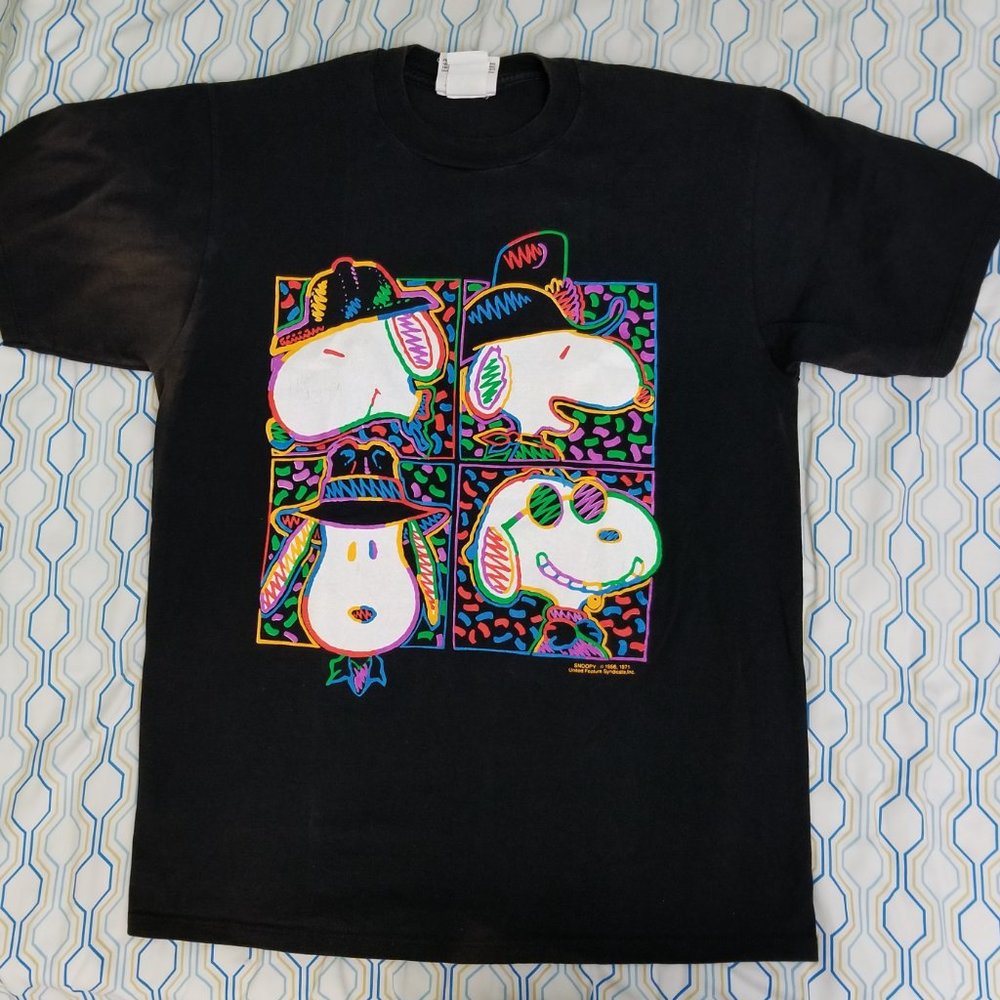 Vintage 80s Peanuts Snoopy Andy Warhol Art Shirt - Gem